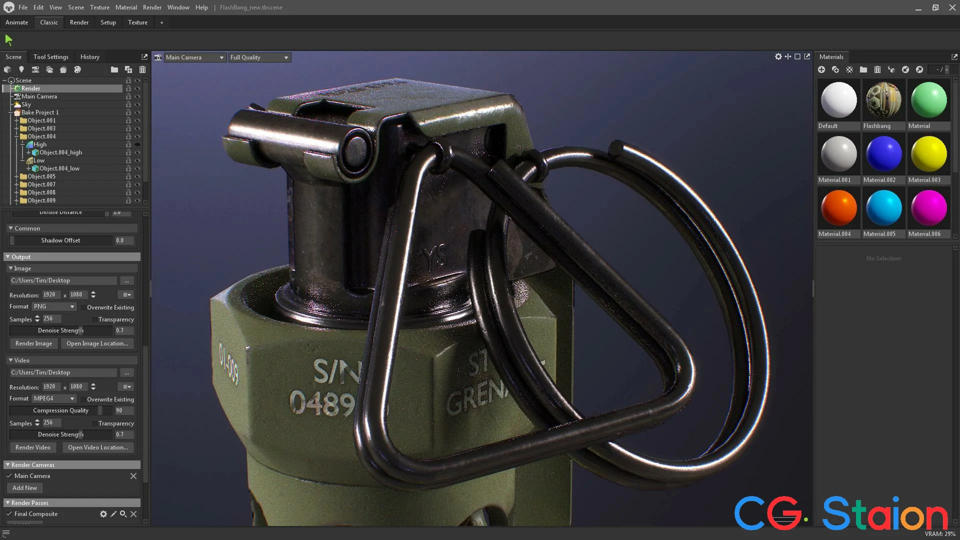 【中英双字】Tim Bergholz 的 Blender 初学者＆震撼弹模型教程 - CG Staion