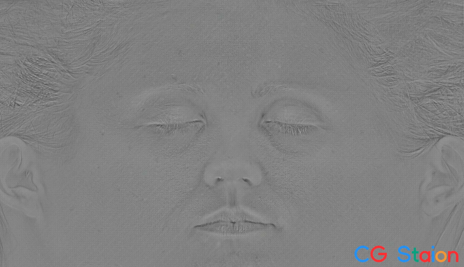 【Texturing XYZ】20岁女性脸部映射贴图纹理 vol-45 - CG Staion