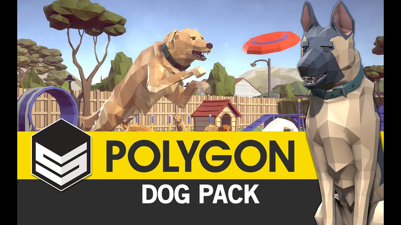 【Unity】【Synty Studios】Dog Pack 低面多边形模组资产 - CG Staion