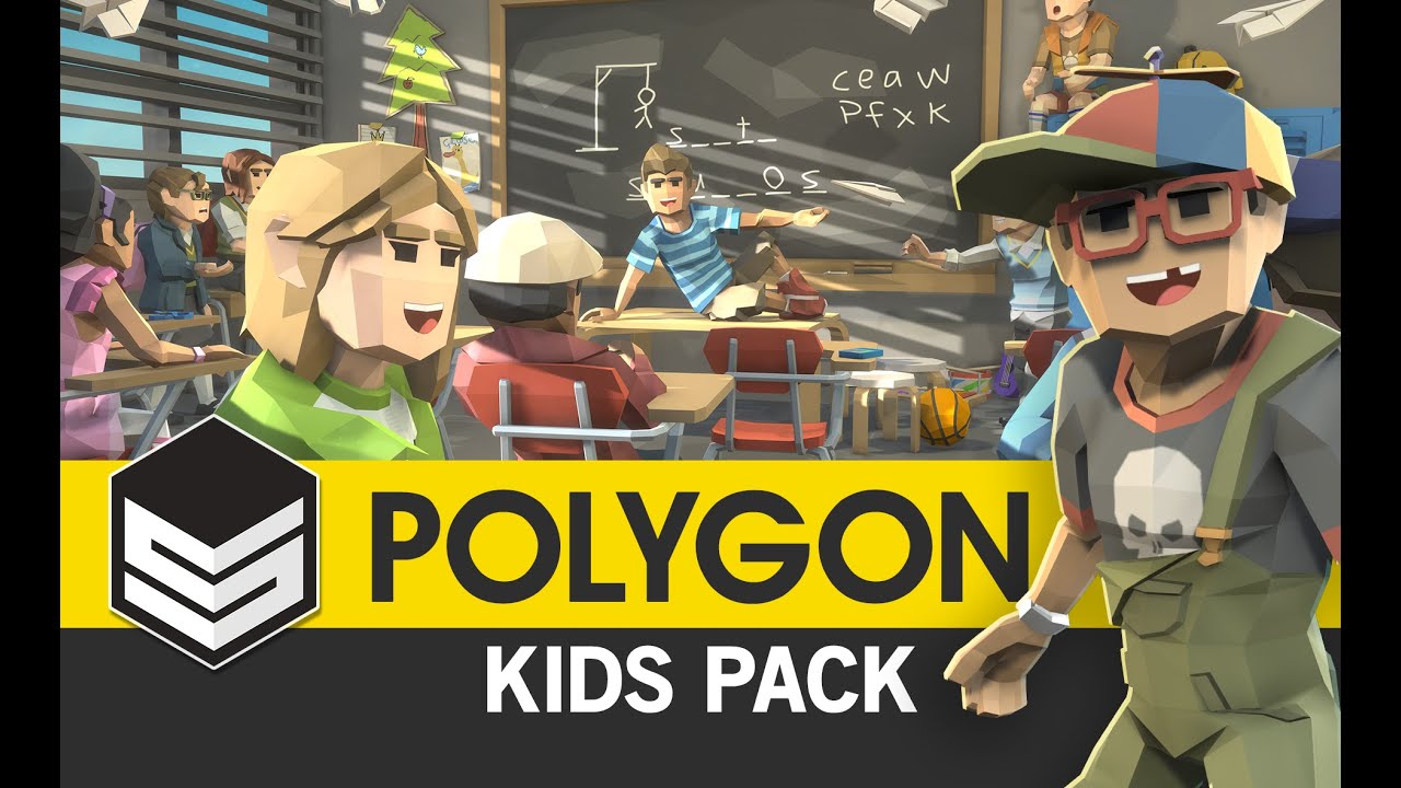 【Unity】【Synty Studios】Kids Pack 低面多边形模组资产 - CG Staion